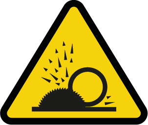 Señal Advertencia Proyección Partículas 9 X 9 Cm